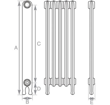 Narrow Eton Cast Iron Radiator 765mm
