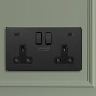 Period electrical sockets & switches - metallic or wooden backplates