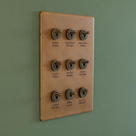 Period electrical sockets & switches - metallic or wooden backplates