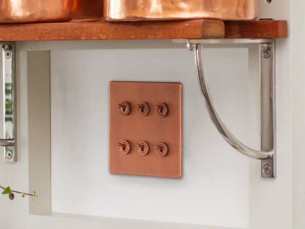 Period electrical sockets & switches - metallic or wooden backplates