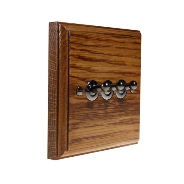 Classic Oak Wood Electrical Switches & Sockets