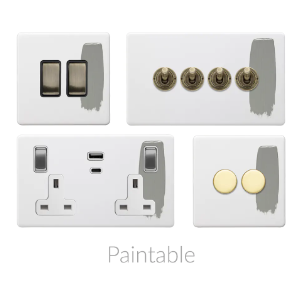 Period electrical sockets & switches - metallic or wooden backplates
