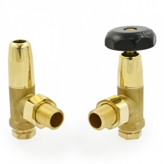 Black & Brass Old School Radiator Valves
