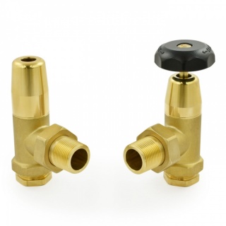 Black & Brass Old School Radiator Valves