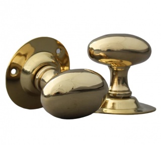 Classic Oval Door Knobs - Brass