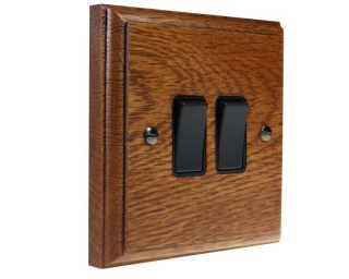 Medium Oak Switches & Sockets