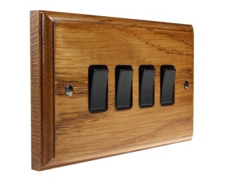Medium Oak Switches & Sockets