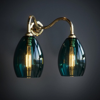 Jules Teal Glass Classic Wall Light