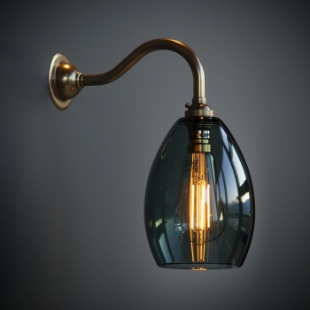 Jules Smoke Grey Glass Classic Wall Light