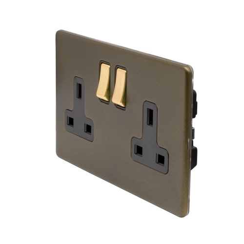 Chelsea Solid Brass 1 Gang IP65 Outdoor 13A Socket