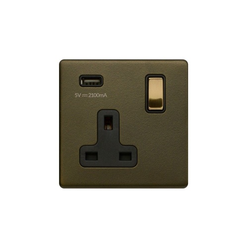 Chelsea Solid Brass 1 Gang IP65 Outdoor 13A Socket