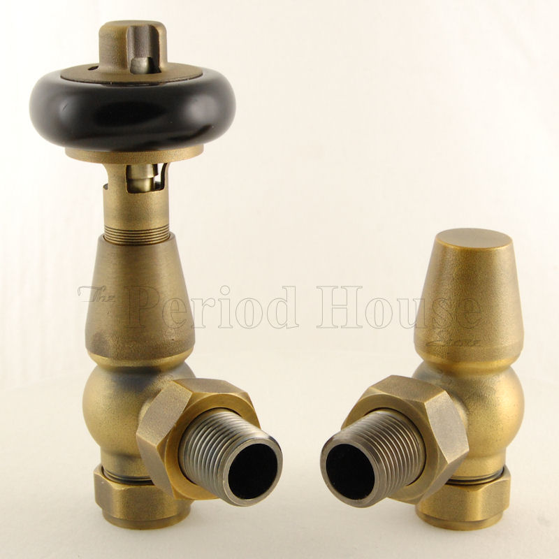 Windsor Cast Iron Radiator Valve Burnished Brass
