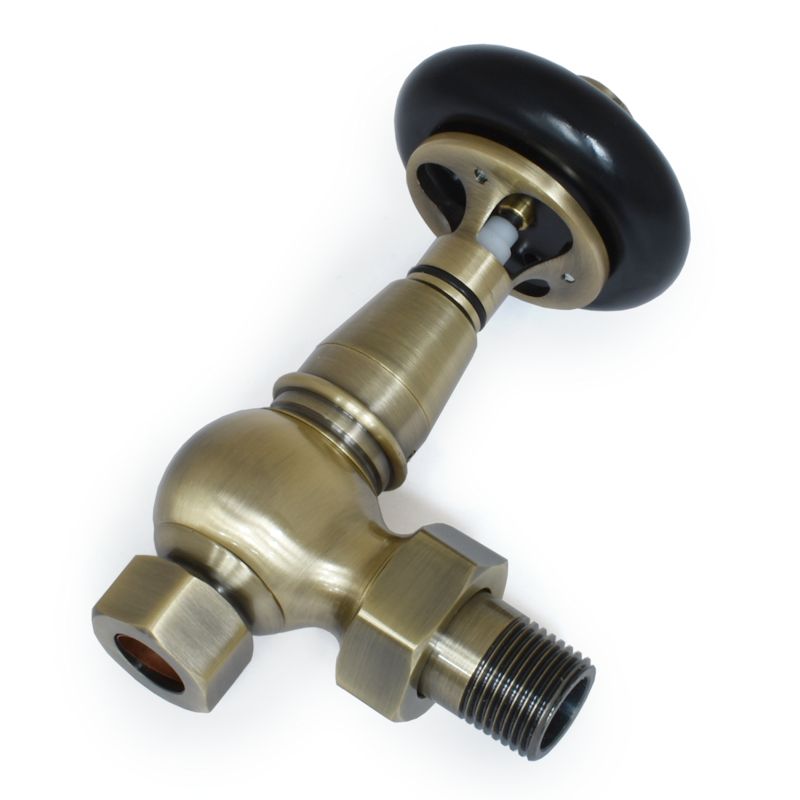 Amberley TRV Cast Iron Radiator Valve - Antique Brass