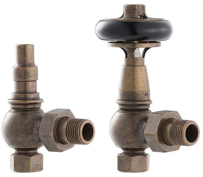 UK-28 Thermostatic Cast Iron Radiator Valve Antique Copper