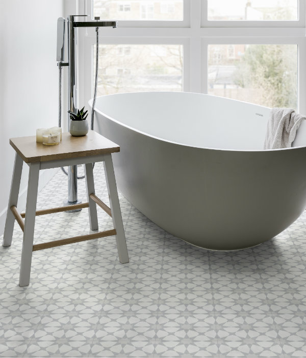 Atlas Soft Grey Pattern Tile