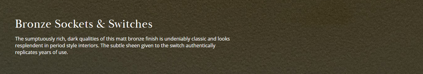 Bronze Sockets & Switches