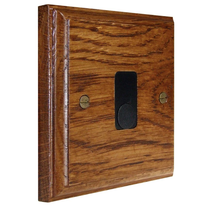 Wood 1 Gang 20Amp Cord Outlet in Solid Medium Oak