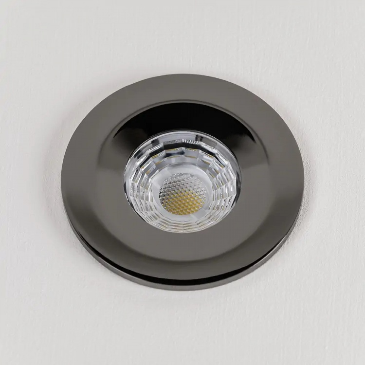 Black Nickel LED Downlights, Fire Rated, Fixed, IP65, CCT Switch, High ...