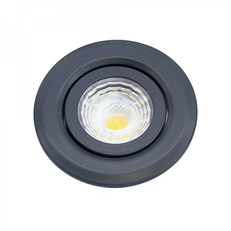 Anthracite 4K Cool White Tiltable LED Downlights, Fire Rated, IP44 ...