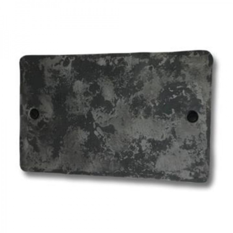 Flat Rustic Double Blank Plate