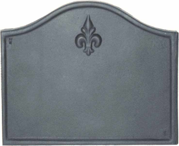 Fleur-de-lys Cast Iron Fire Back