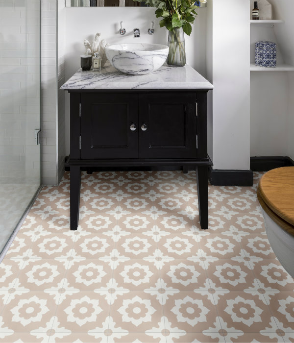 Floris Rose Pattern Tile