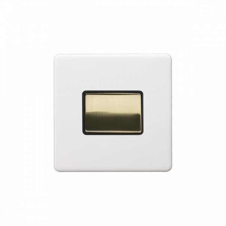 Primed Paintable Extractor Fan Isolator Switch with Brushed Brass ...