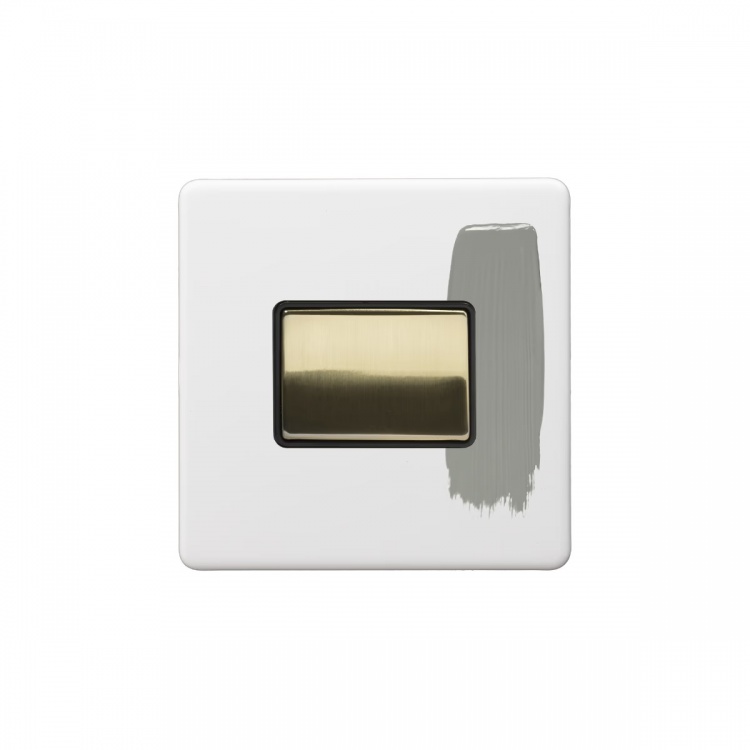 Primed Paintable Extractor Fan Isolator Switch with Brushed Brass ...