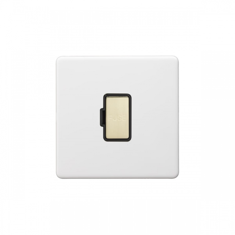 Primed Paintable Fused Connection Unit (FCU) Unswitched 13A Double Pole ...