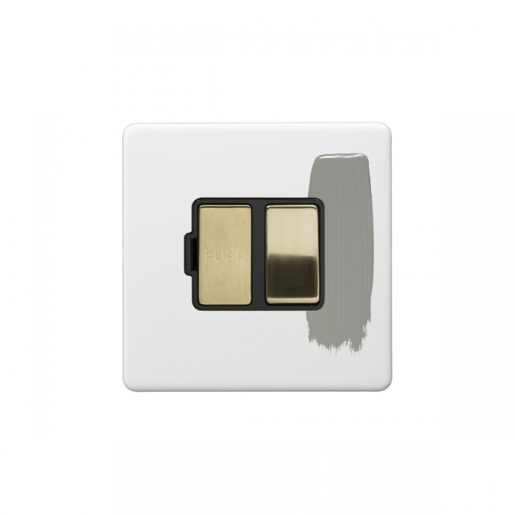 Primed Paintable Switched Fused Connection Unit (FCU) 13A Double Pole ...