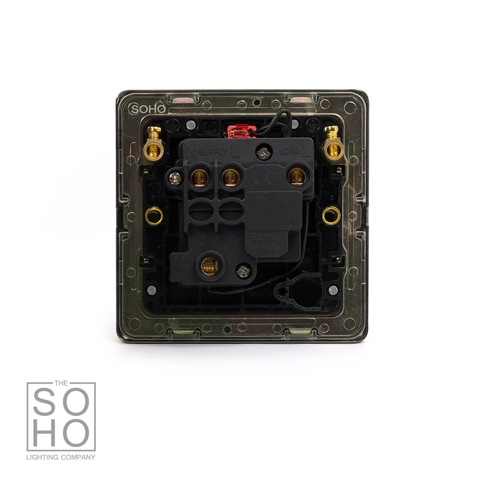 Matt Black 13A Double Pole Switched Fused Connection Unit (FCU) With ...