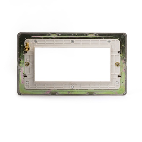 The Lombard Collection Brushed Chrome Luxury metal Double Data Plate 4 ...