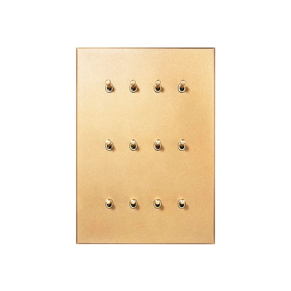 Natural Brass 12 Gang 20A 2 Way Retractive Toggle Switch - The Palaces ...