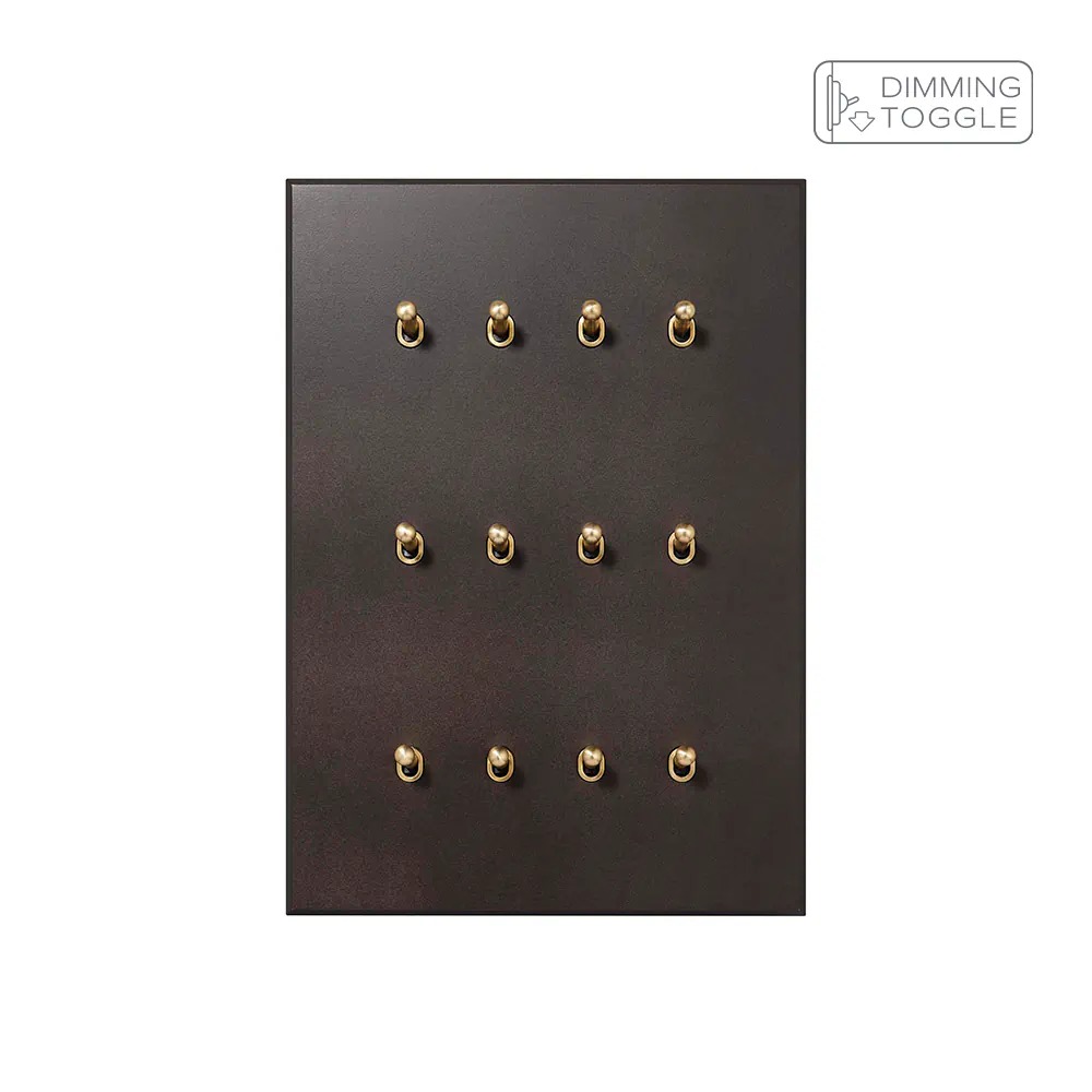 Heritage Bronze 12 Gang 2 Way Dimming Toggle Switch - The Palaces ...