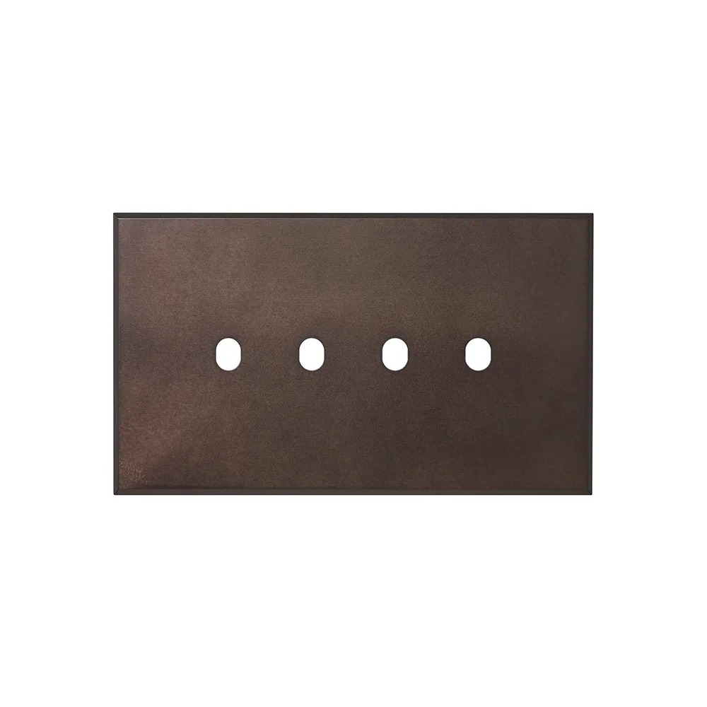 Heritage Bronze 4 Gang TM Module Grid Switch Plate - The Palaces Collection