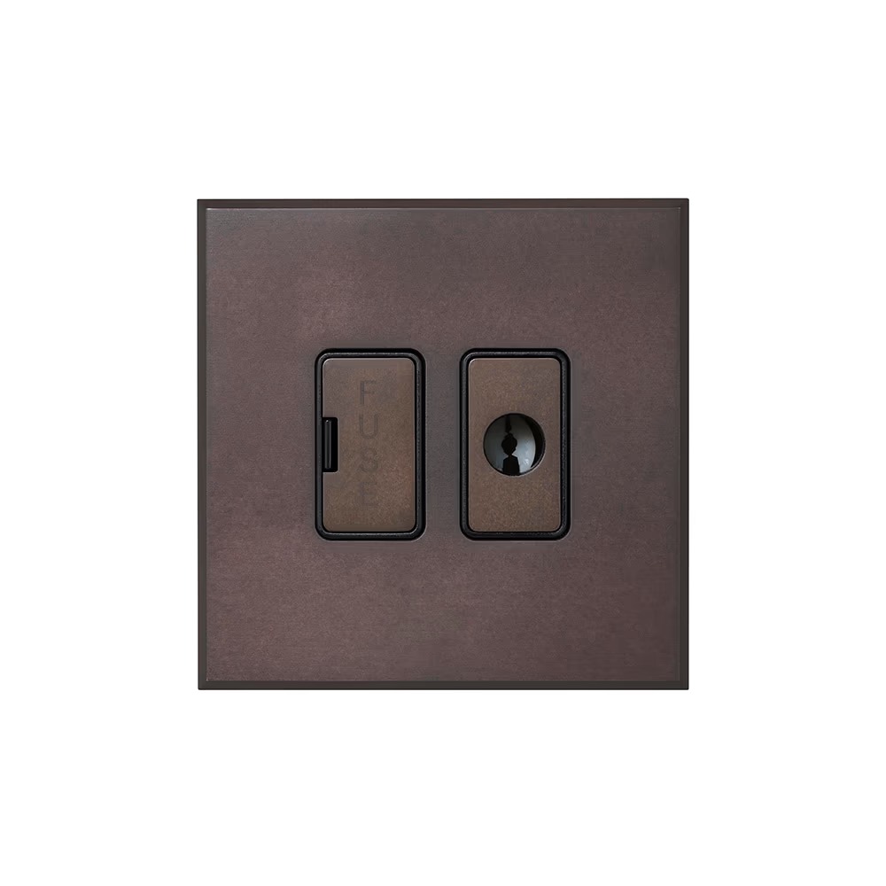 Heritage Bronze 13A Double Pole Unswitched Fused Spur Flex Outlet with ...