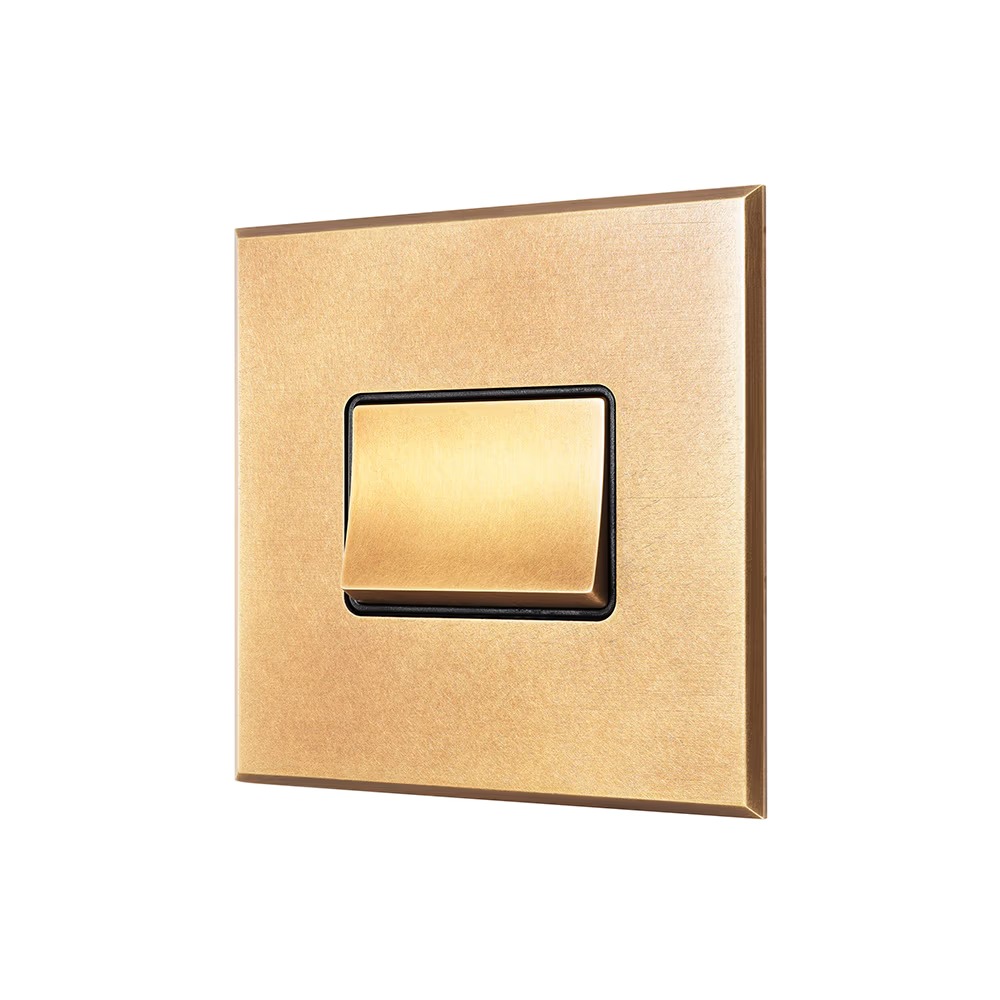 Natural Brass 1 Gang 10A 1 Way 3-Pole Extractor Fan Isolator Switch ...