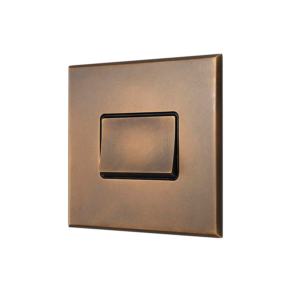 Aged Brass 1 Gang 10A 1 Way 3-Pole Extractor Fan Isolator Switch with ...