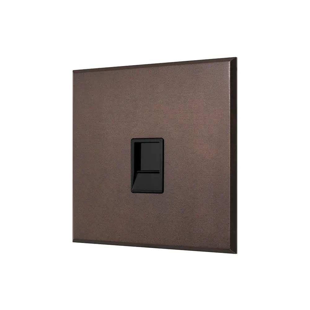 Heritage Bronze 1 Gang CAT5/CAT6 RJ45 Ethernet Data Socket with Black ...