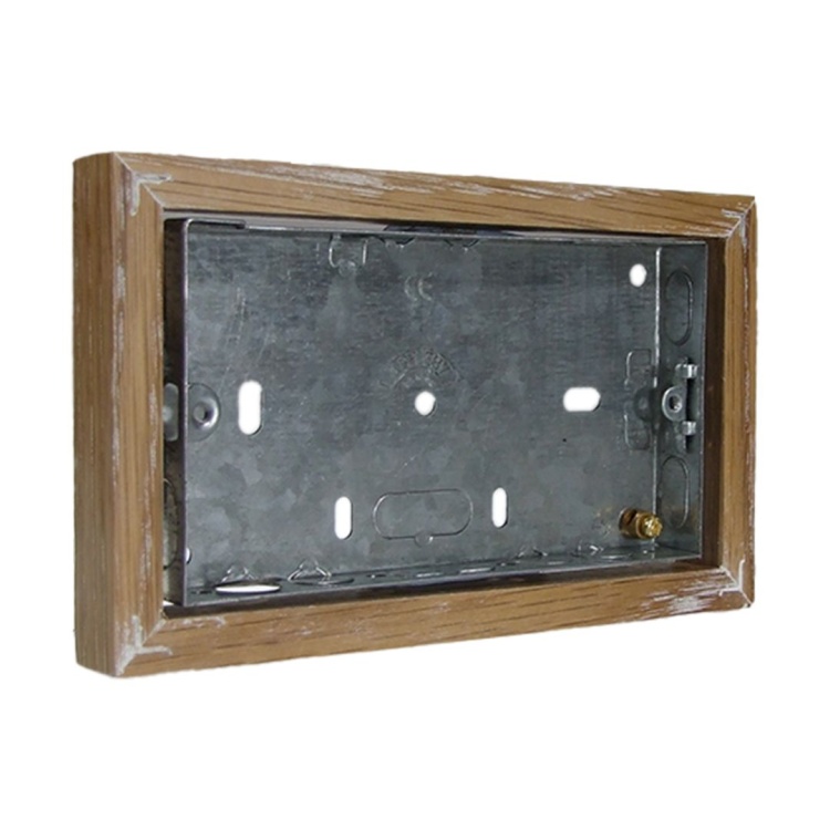 Classic Wood 18mm Surface Mounting Wall Box for 2G Bakelite Horizontal ...