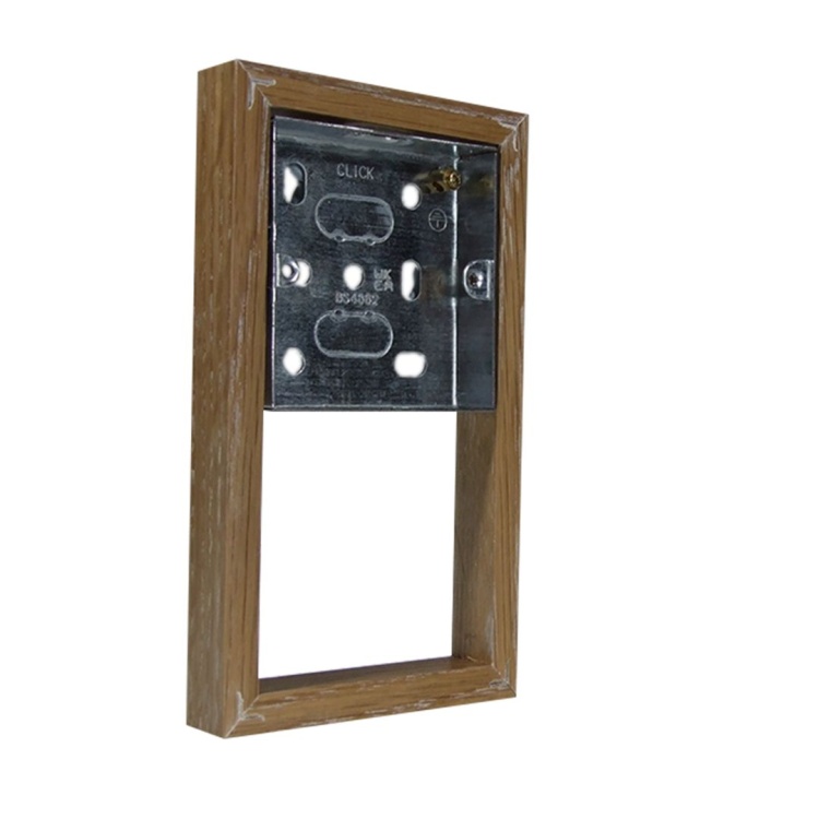 Classic Wood 18mm Surface Mounting Wall Box for 2G Bakelite Vertical ...