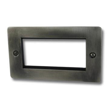 Flat Slate Effect Modular Plate (2 Gang/4 Module Spaces)