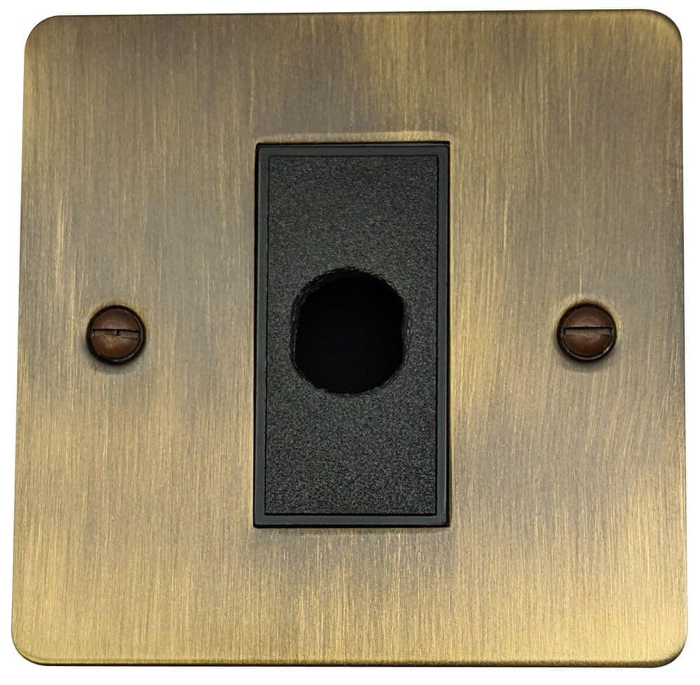 Flat Antique Brass Flex Outlet