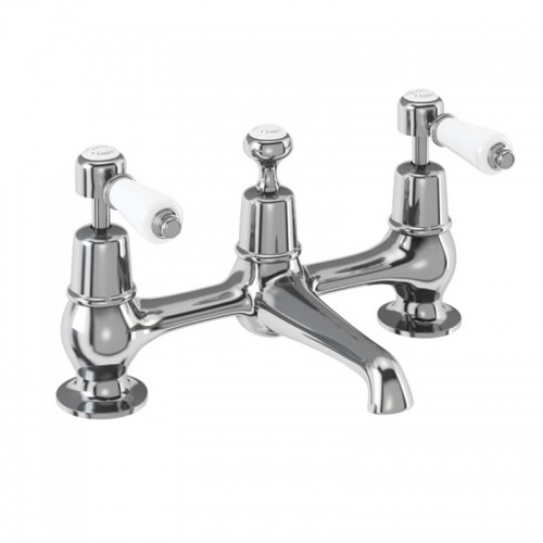 Kensington 2 Tap Hole Bridge Basin Mixer with Plug & Chain Waste ...