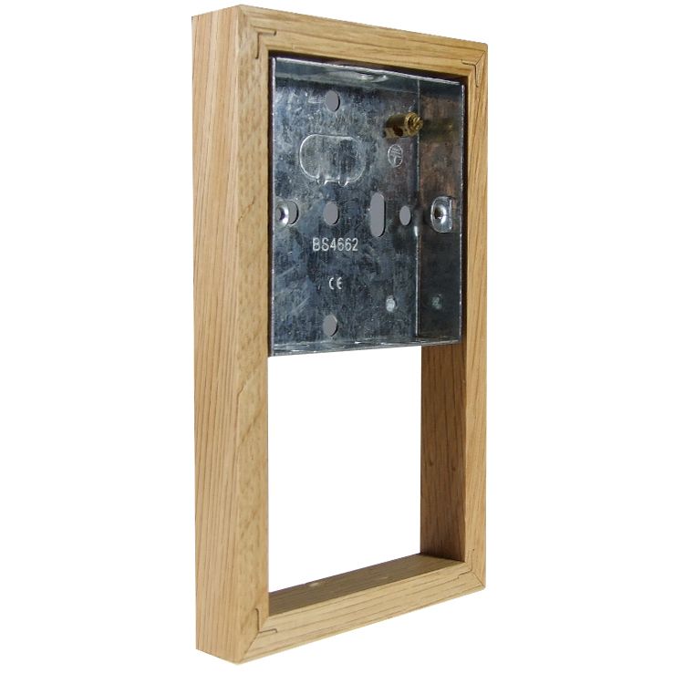 Classic Wood 18mm Surface Mounting Wall Box for 2G Bakelite Vertical ...