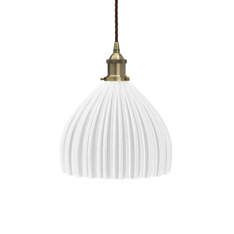 Large Scallop Shell Clear Water Pendant Light