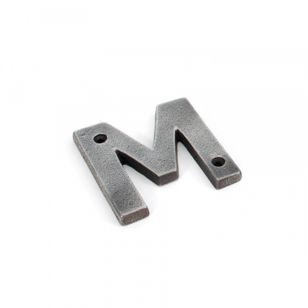 Antique Pewter Letter M