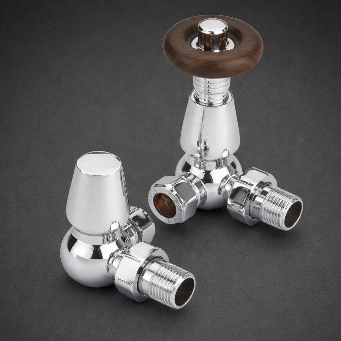 Marlborough Chrome Corner TRV Radiator Valves (Pair)