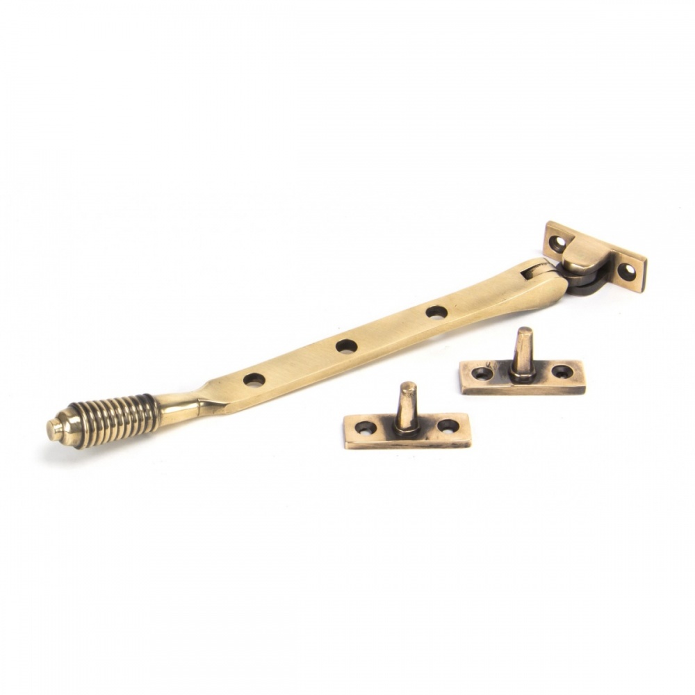 Polished Bronze 8" Reeded Window Stay