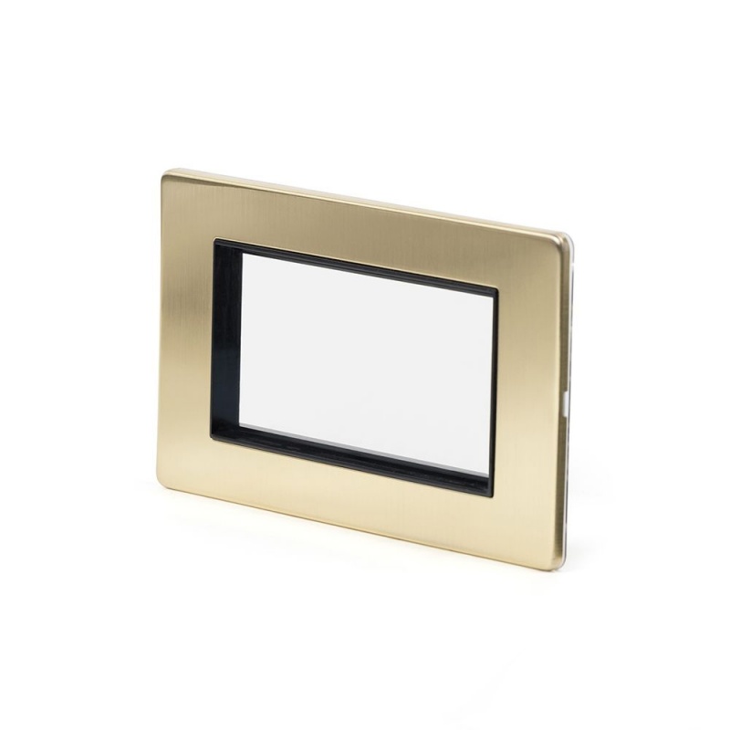 The Savoy Collection Satin Brass Period metal Double Data Plate 4 Modules